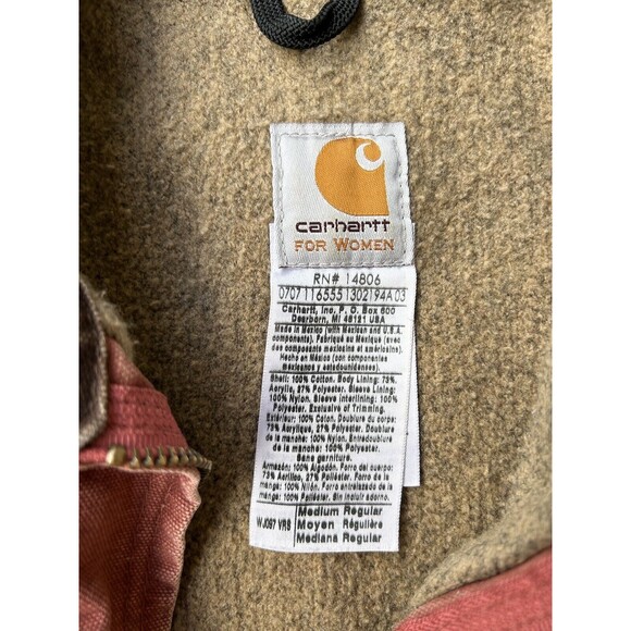 Carhartt | Jackets & Coats | Vintage Carhartt Detroit Jacket Small Sherpa Salmon Rose Pink Color ...